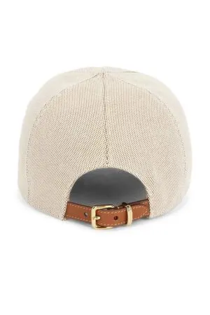 Miu Miu Canvas Baseball Cap - Naturale & Brandy | Editorialist